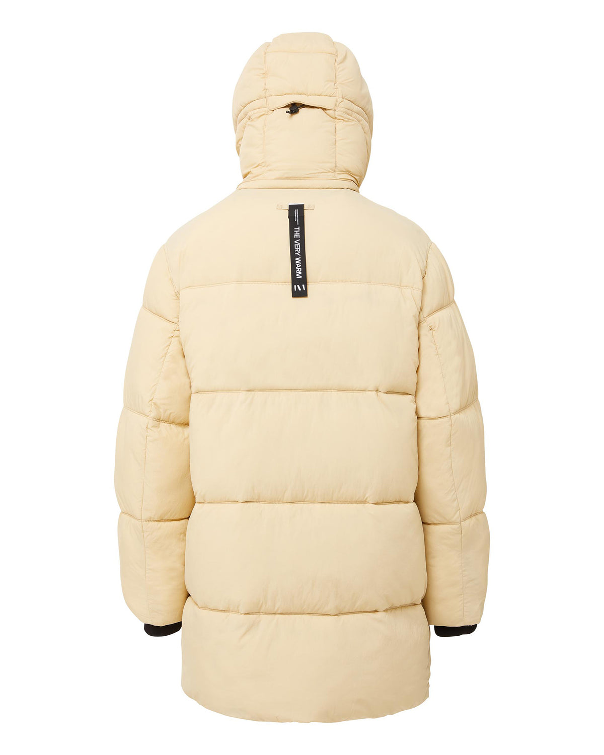 Long Hooded Puffer - Cream